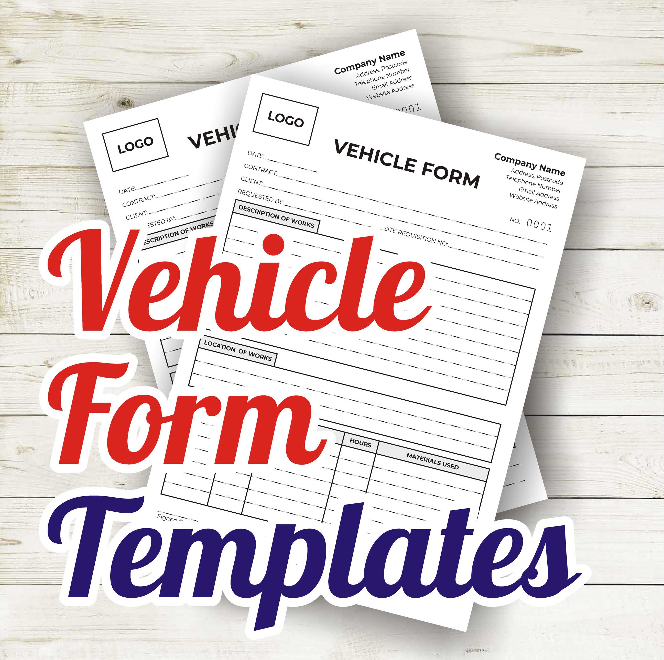 Vehicle Form Templates – SmileyPrint1